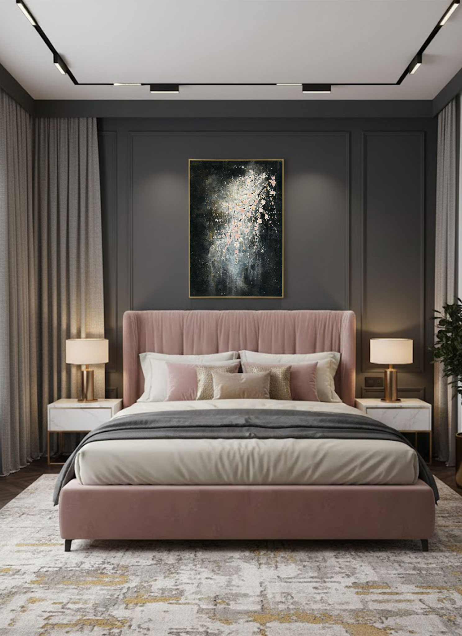 Wabi-Sabi Blossom - Brychtova Art - Abstraktné obrazy na mieru